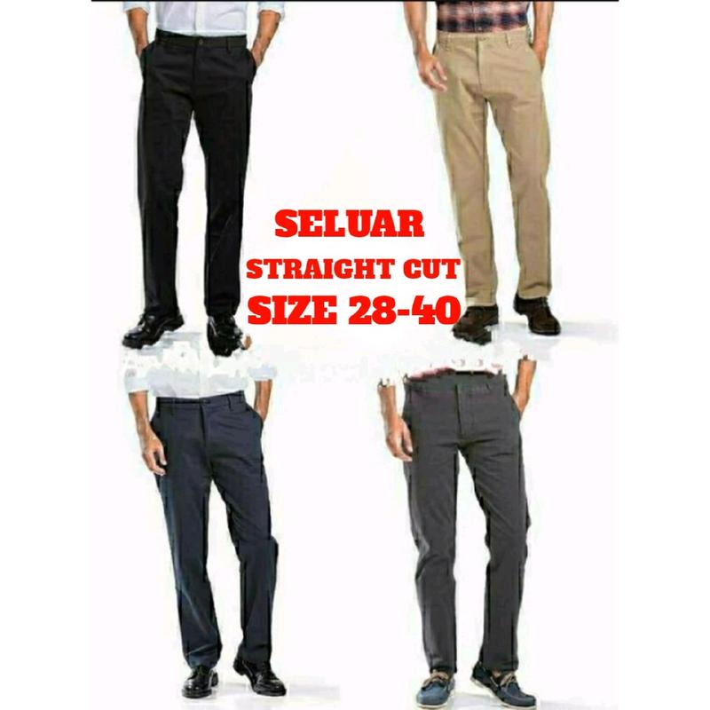 STRECHABLE SELUAR SLACK DOKERS STRAIGHT CUT PANTS Unisex fas - TikTok Shop Malaysia