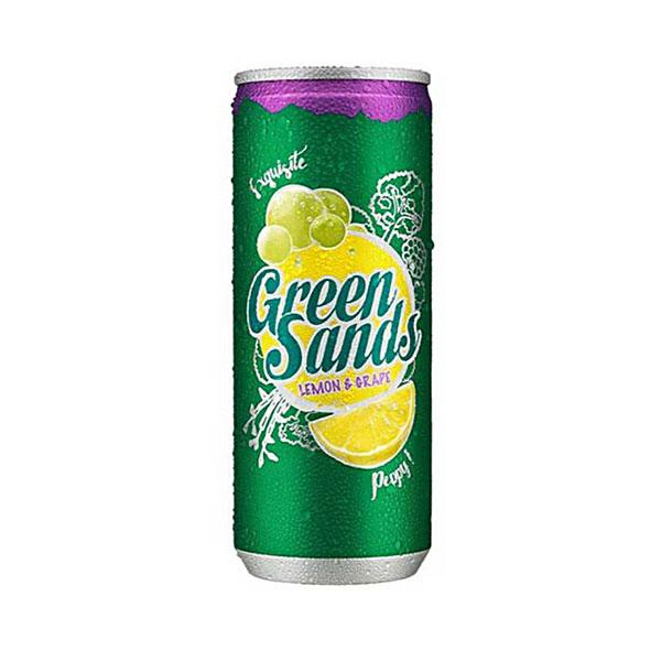 GREEN SANDS Soft Drink LEMON & GRAPE Kaleng 250 ml - Shop | Tokopedia