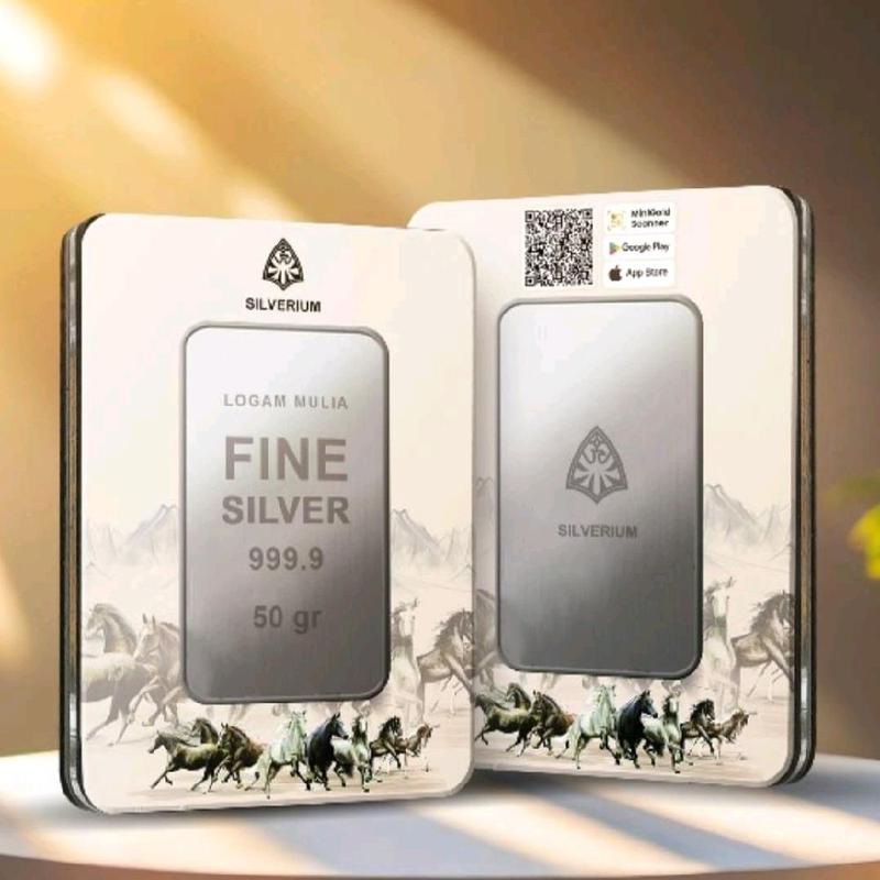 Silver bar 50gr 100gr by silverium limited fine silver - Shop | Tokopedia