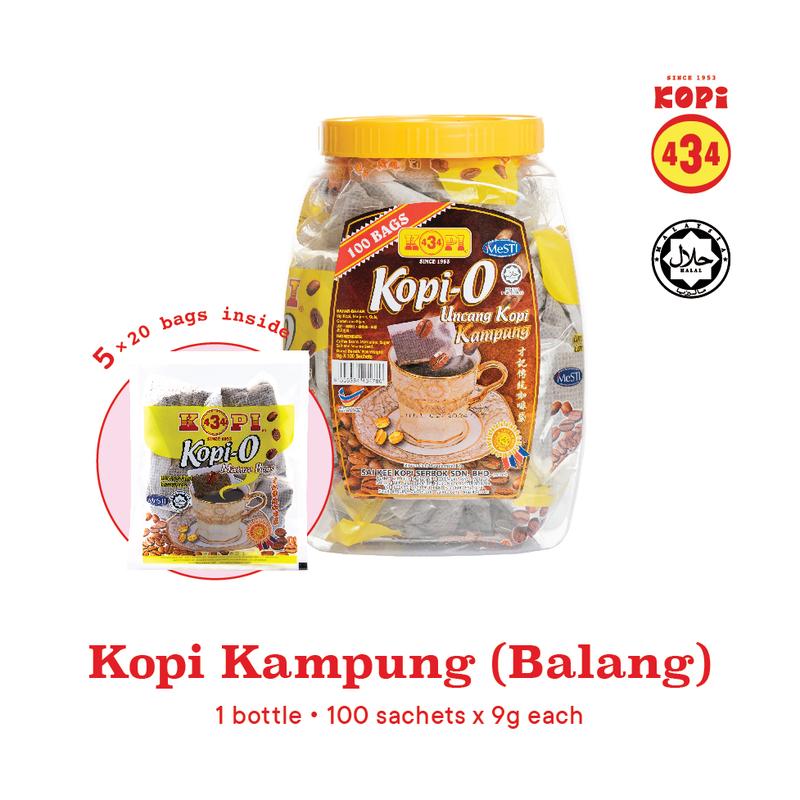 Kopi 434 Muar 100 Uncang black coffee 434 100 bags in bottle - TikTok ...