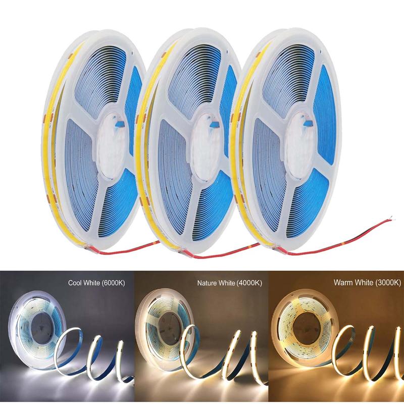 Lampu Jalur LED COB, 12V, 480LEDs / m, Lampu Pita Fleksibel, - TikTok ...