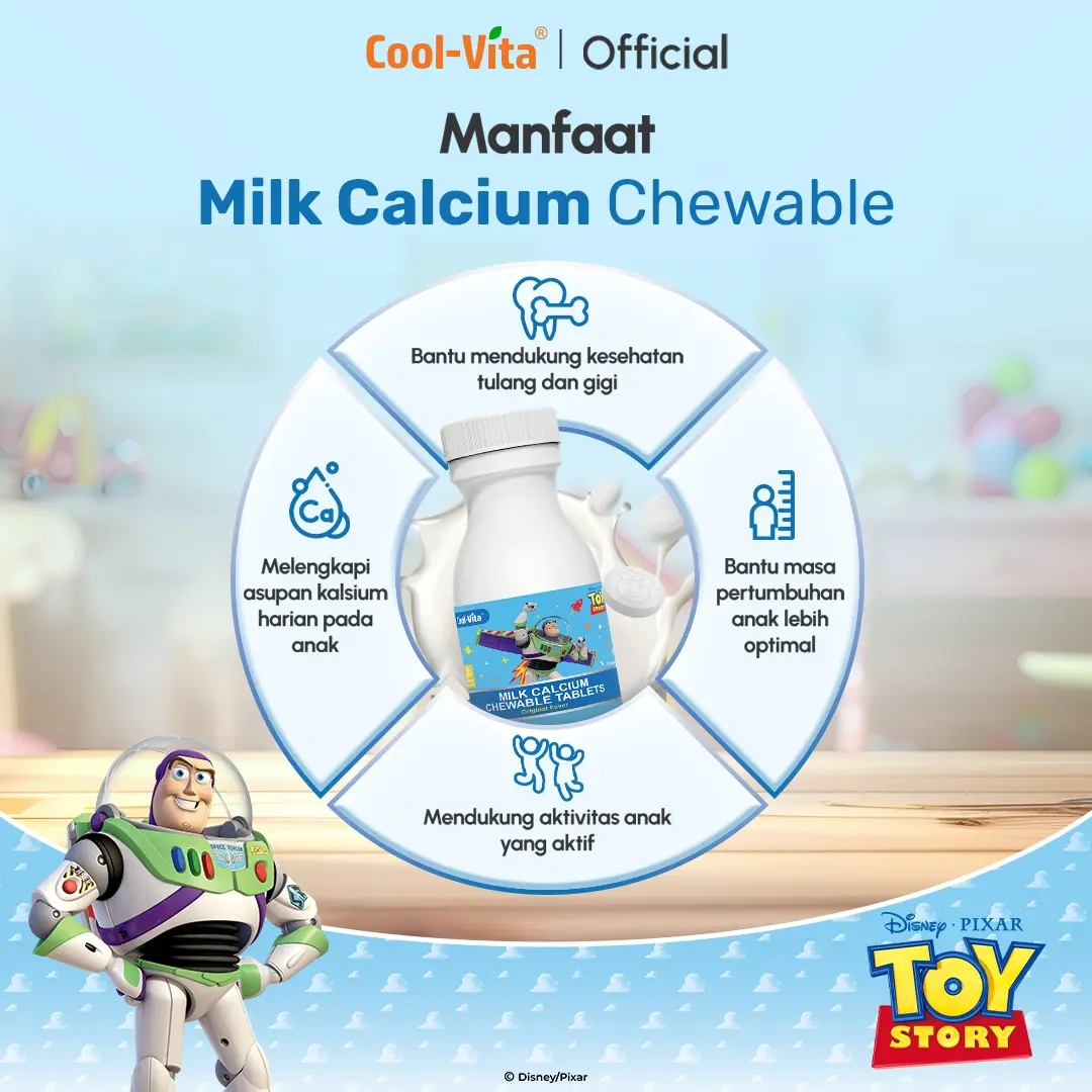 5 Botol Coolvita Milk Calcium / Multivitamin Orange Chewable - Suplemen ...