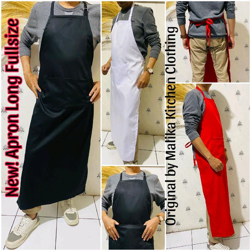 Apron Long Fullsize Celemek Masak Apron Chef Celemek Dapur Apron - Shop ...