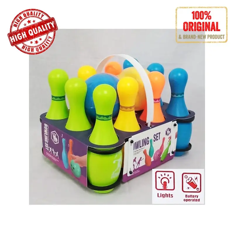 Mainan Anak Pretend Sport Toys Bowling Set with Light dengan - Shop ...
