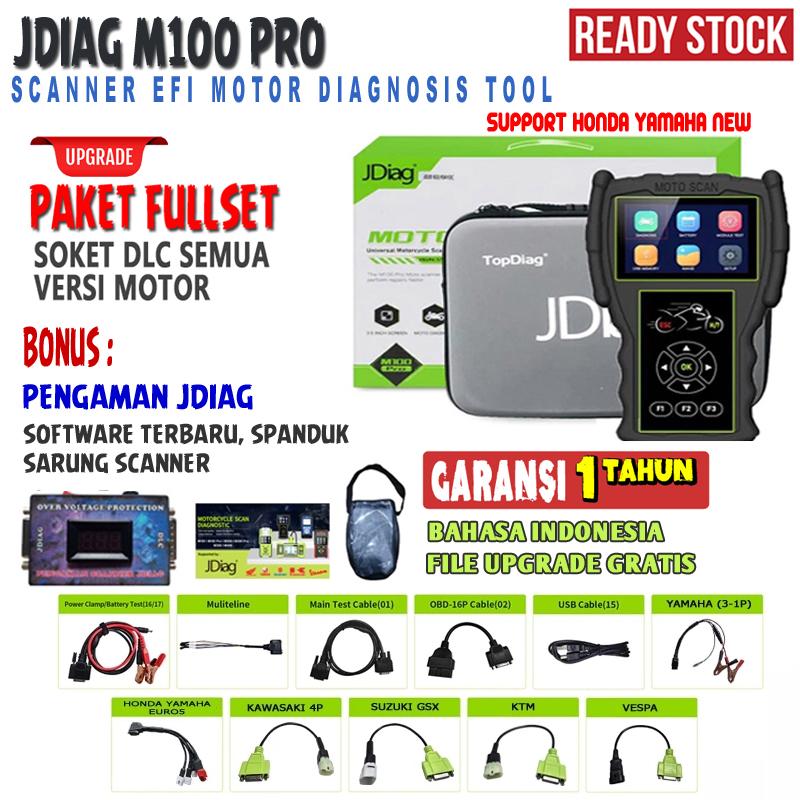JDiag M100 PRO Motor Scanner Function Diagnostic Tool Diagnosis M 100 PRO Kesalahan OBDII ECU CO ...