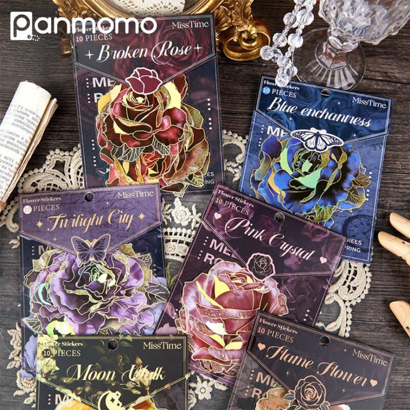 Stiker Bunga - Flower Sticker Retro Gothic Floral DIY Sticker Pack ...