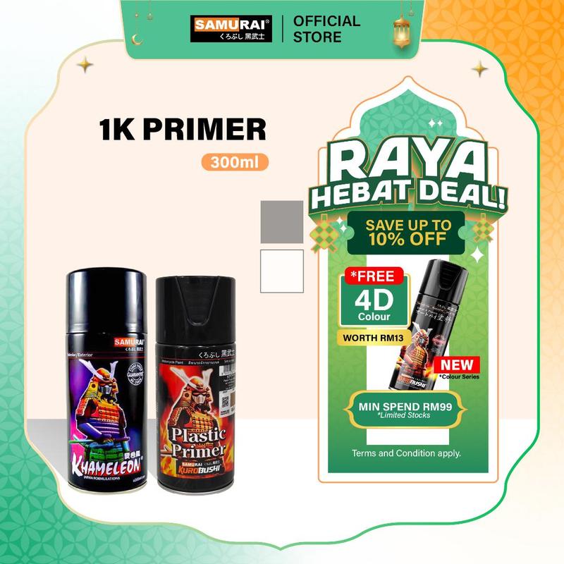 Samurai Spray Paint Plastic 1K Primer KPP KP1 U19 Aerosol Spray ...