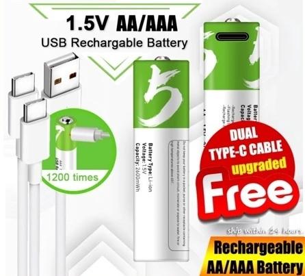 USB Rechargeable AA & AAA Battery 1.5V USB Charger Batteries - TikTok ...