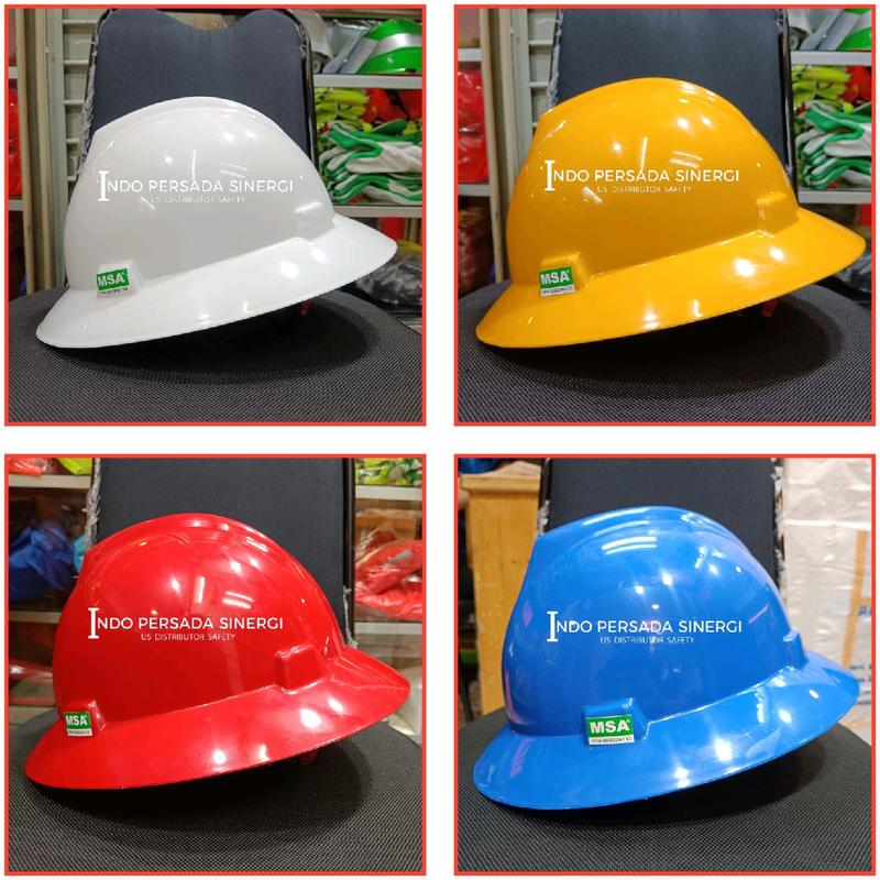 HELM SAFETY MSA FULL BRIM LOKAL WARNA LENGKAP FASTRACK PUTAR - Shop ...