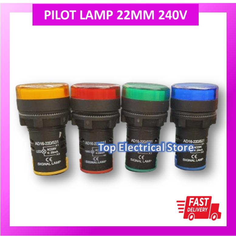 LED PILOT LAMP 22MM 240V AC RED YELLOW BLUE GREEN Lighting - TikTok ...