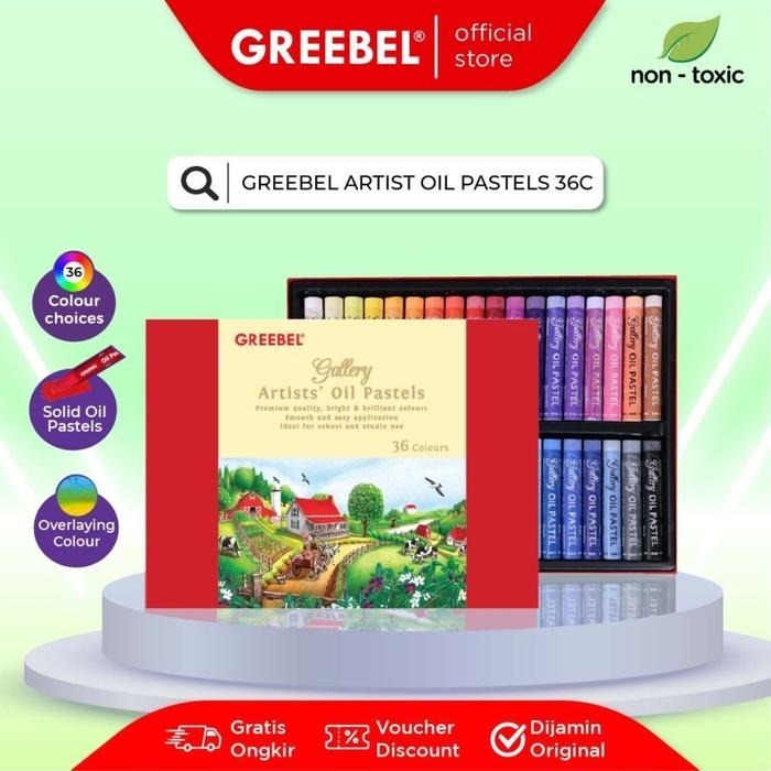 Jual GREEBEL ARTIST OIL PASTEL 36 WARNA / GREEBEL Crayon Artist 36 ...