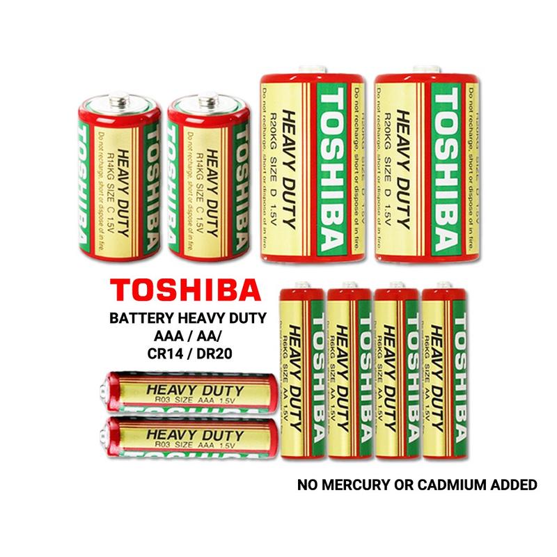 Toshiba Heavy Duty Battery AA & AAA [4Pcs]/C & D [2pcs] - 100% - TikTok ...