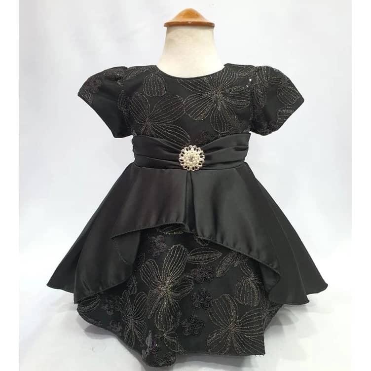 Newborn Baby Girl Gaun Baju Raya Hitam 2024 - TikTok Shop Malaysia