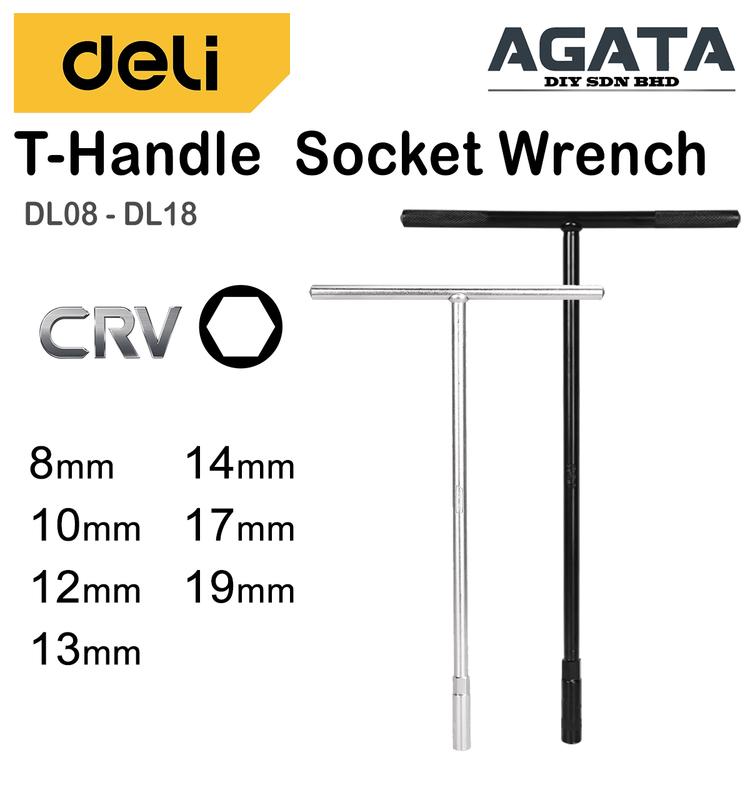 DELI T Handle Socket Wrench 8mm - 19mm DL08-DL18 CRV 6point - TikTok ...