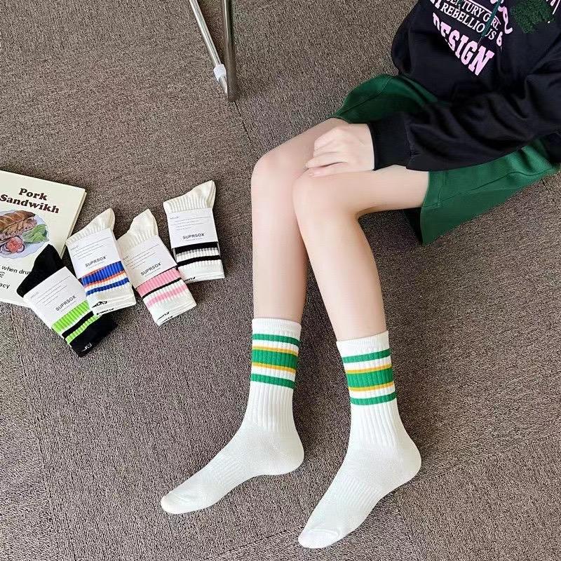 JOIN Kaos Kaki Wanita Colorful Retro Japanese Style Socks / Summer ...