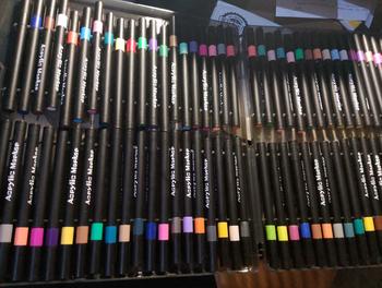 AKUSA Marker Acrylic Brush 24/36/48/60/80 Warna Spidol Akrilik - Shop ...
