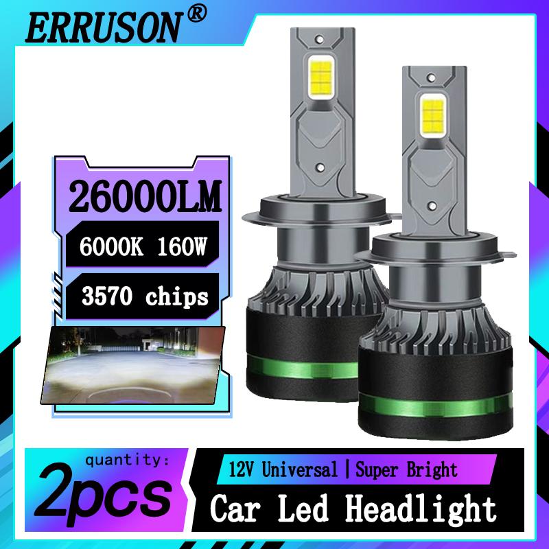 Lampu Depan LED, Erruson, 2pcs, Mentol Hir2, Lampu Kereta, 22000LM ...