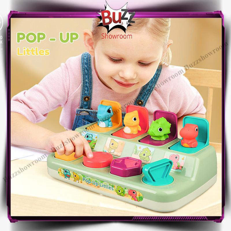Pop up dino box isi 4 mainan anak bayi montessori dinosaurus - Shop ...
