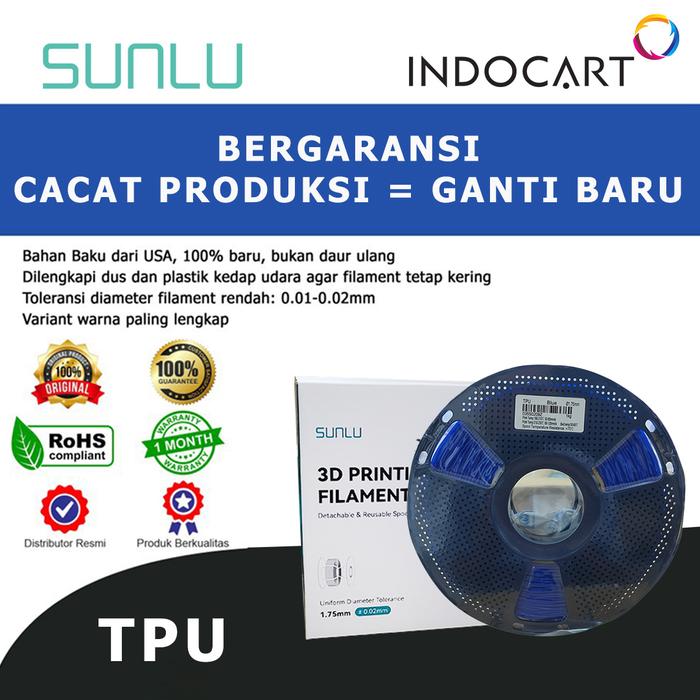 Jual 3D Printer Filament SUNLU TPU 95A Flexible Filament 500gr - White ...