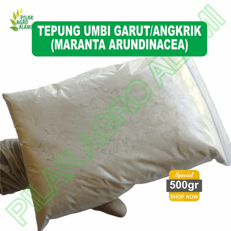 Tepung garut/irut/angkrik halus 500gr terbuat dari pati garut asli ...