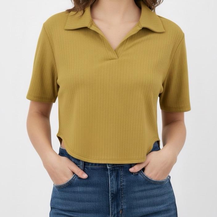 GotU.Ph Neri Hanging Polo Cotton Ribbed Fabric Slim-Fitting Short ...