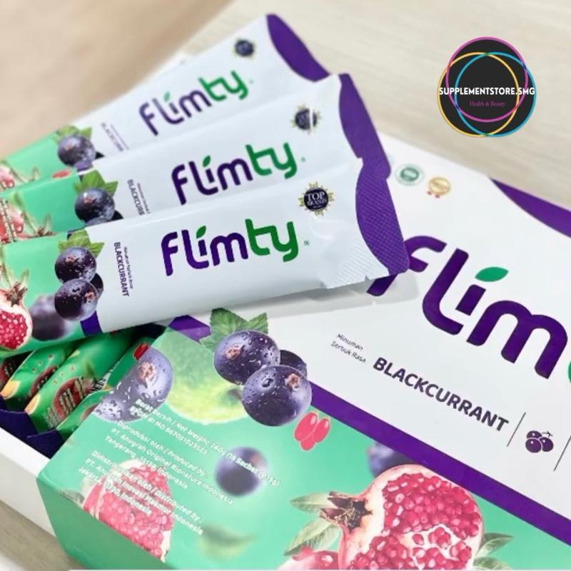 (ECER 8 SACHET) FLIMTY FIBER Minuman Tinggi Serat Rasa Blackcurrant ...