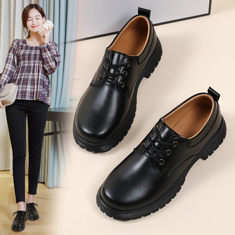 Black leather shoes, women's new work shoes, fashionable and - TikTok ...
