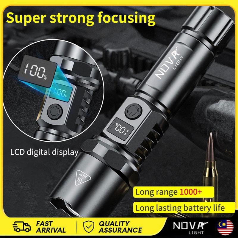 【COD】Super bright flashlight LED light USB rechargeable zoom - TikTok ...