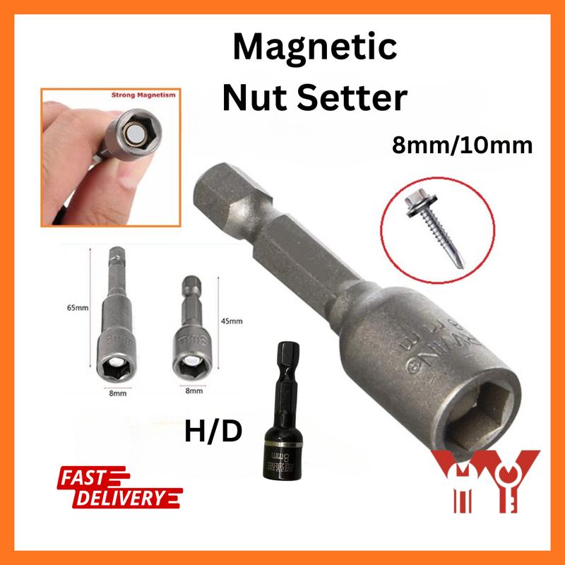 YY.OS - H/D Black Magnetic Crump Bit Hex Nut Setter / 8mm 10mm - TikTok ...