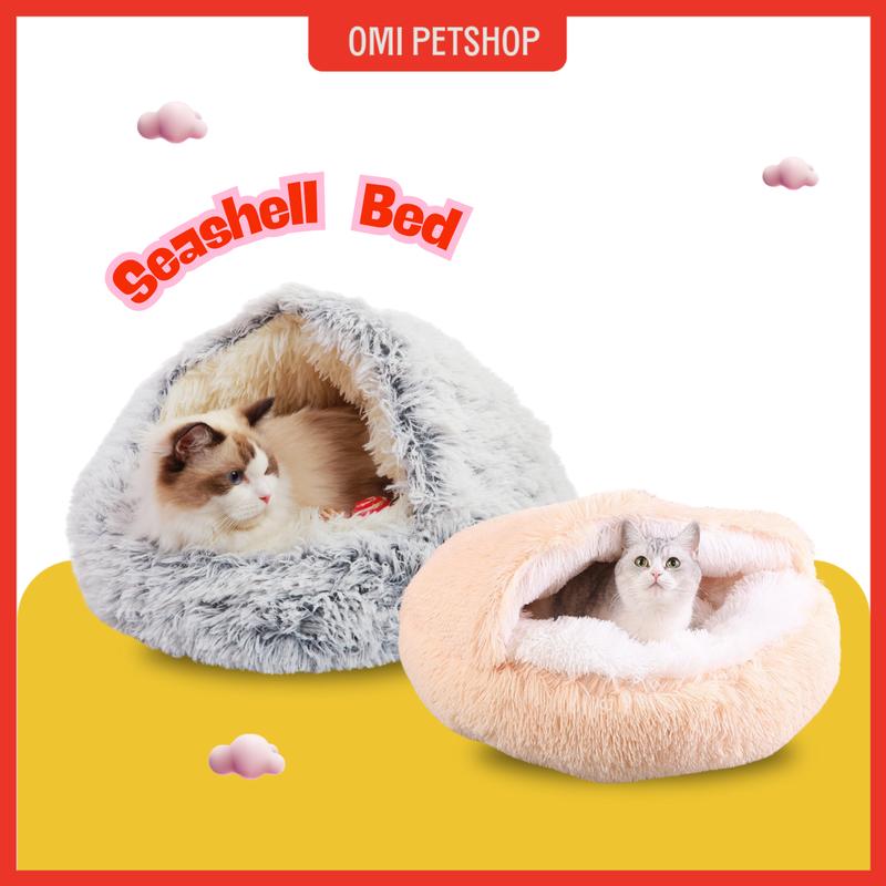 OMI Petshop Seashell Round Cat Bed Alas Tidur Haiwan Peliharaan ...