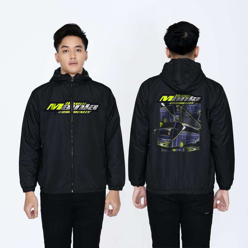 Jaket Pria Custom Jaket Parasut Semi Waterproof Tahan Angin Tebal ...