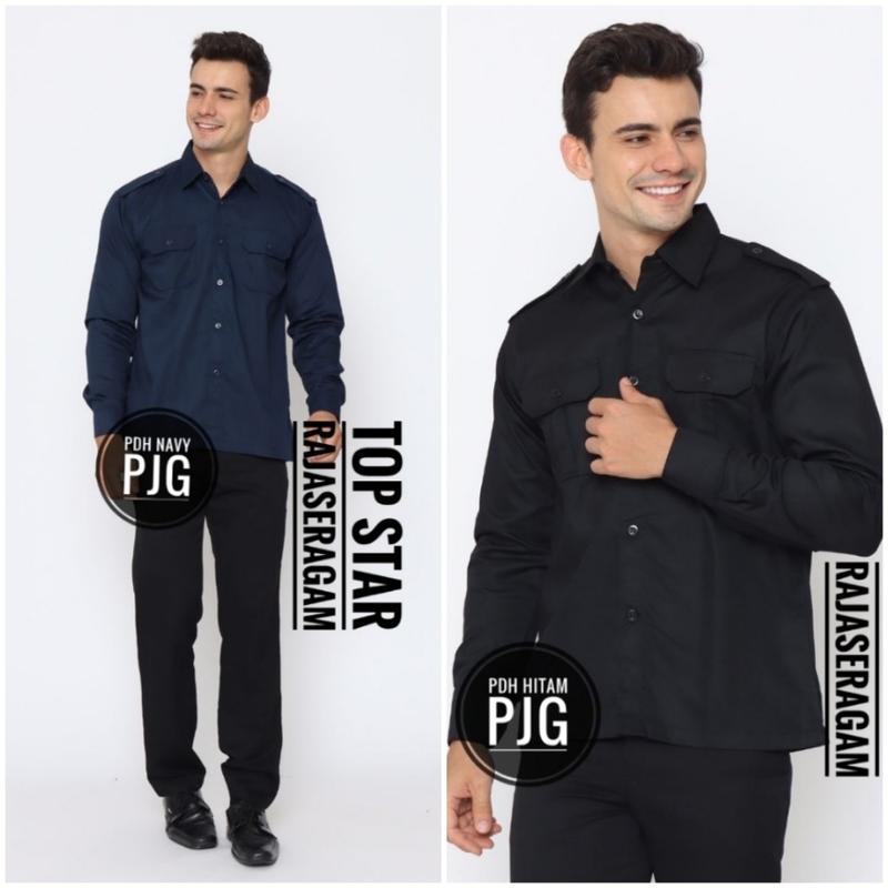 Seragam Baju Kemeja Panjang Trans Net TV PDH PDL Tactical Hitam - Shop ...