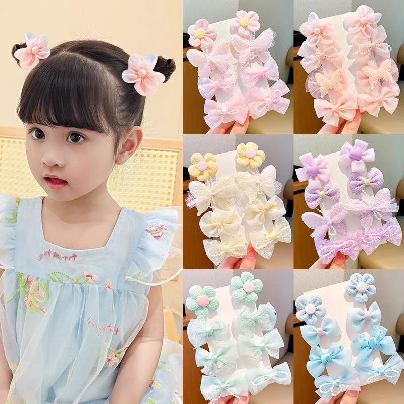 Klip Rambut Gadis Puteri, 8 Keping / Set, Rekaan Bunga Ikatan bentuk ...