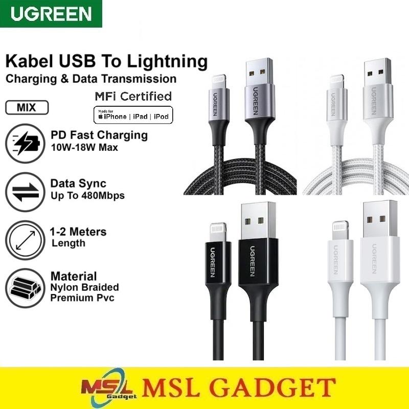 UGREEN Kabel Data iPhone USB Lightning MFI Fast Charging - Shop | Tokopedia