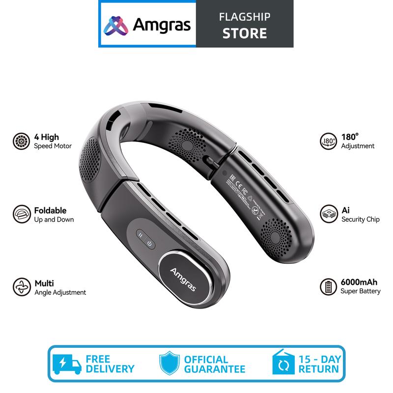 Amgras NeckFan Pro Portable Neck fan collapsible kipas mini 360 ...