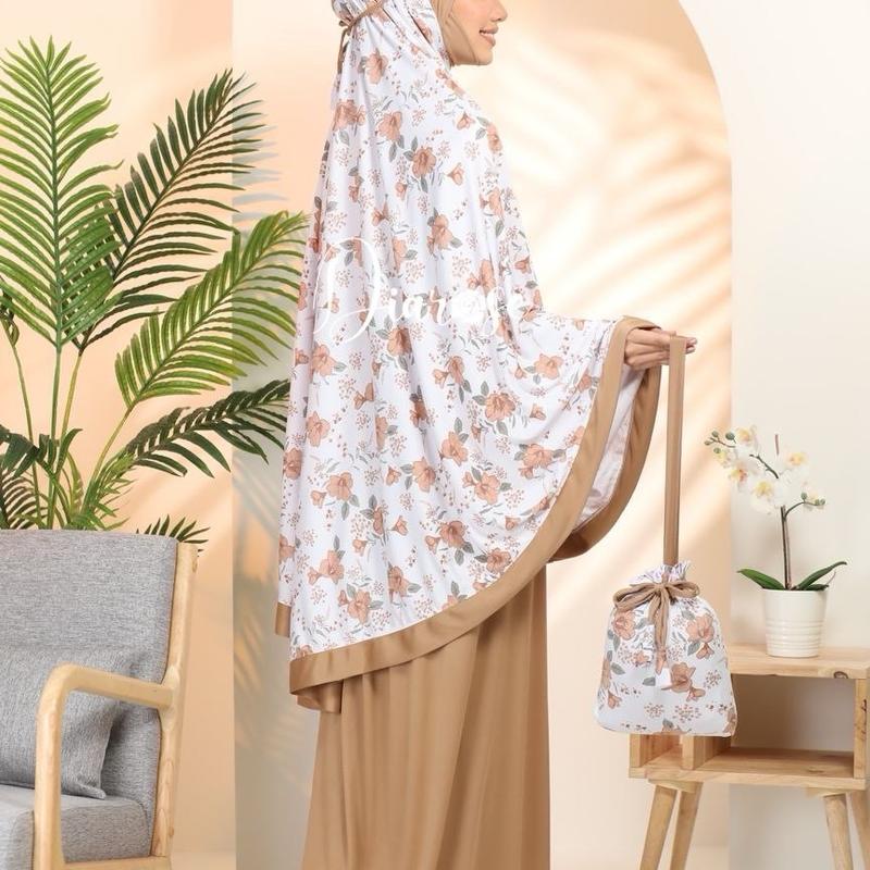 Telekung Bunga Dewasa (Free Beg) Viscose - TikTok Shop Malaysia
