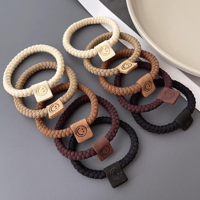 5Pcs Simple High Elastic Durable Hair Rubber Bands Women Gir - TikTok ...