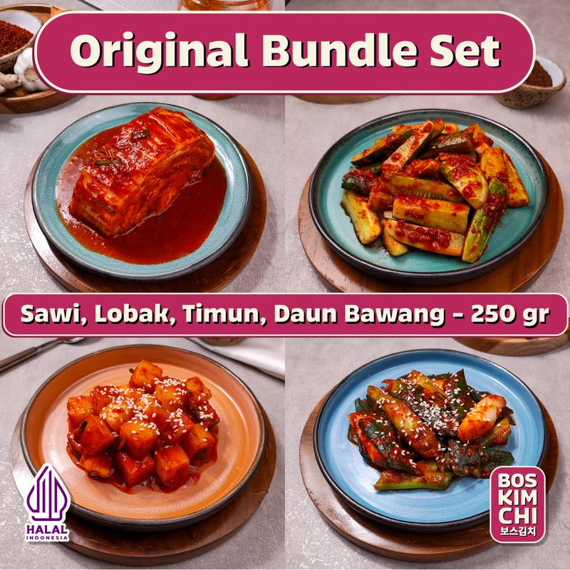 Boskimchi Original Bundle Set 4 Jenis Kimchi 250 gr - Shop | Tokopedia