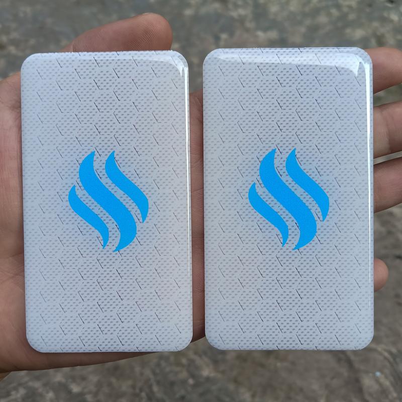 Backdoor Panel Acrylic T200 CArbon Hexagon White Logo Biru Glossy ...