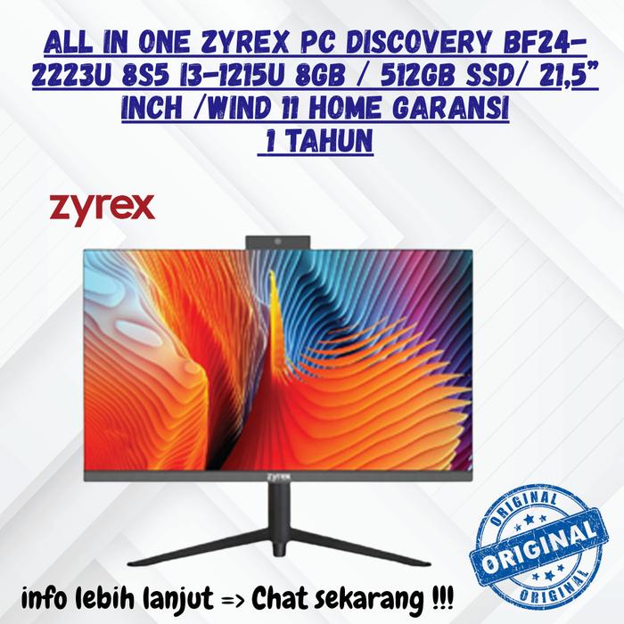 Jual All in one ZYREX PC Discovery BF24-2223U 8S5 i3-1215U 8GB / 512GB ...