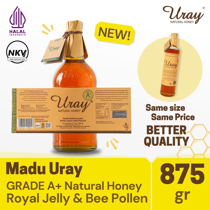 Jual Madu Uray Natural 875gr Grade A+ - Raw honey with Royal Jelly ...
