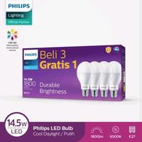 Jual Philips Lampu LED 14.5 Watt Beli 3 Gratis 1 Bohlam Philips 14.5W ...