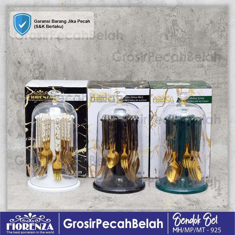 Sendok Garpu Set Tutup Cutlery Set Motif Marble Fiorenza 925 - Shop ...