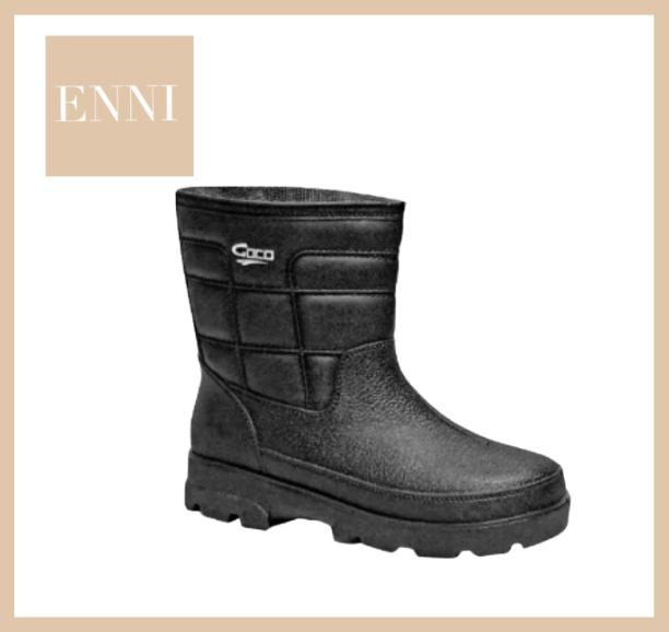 Goco 985 Rubber Rain Boot / Kasut Getah / Black Artificial Leather ...