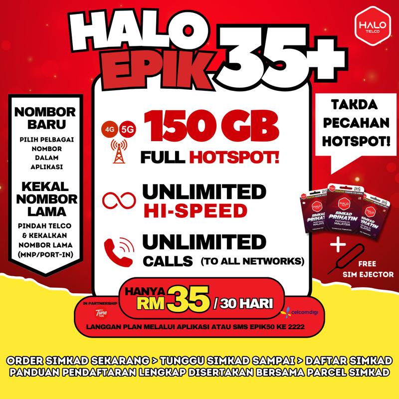SIMKAD HALOTELCO TUNETALK 4G 5G ( EPIK 35+ 150GB DATA ) - WITH - TikTok ...