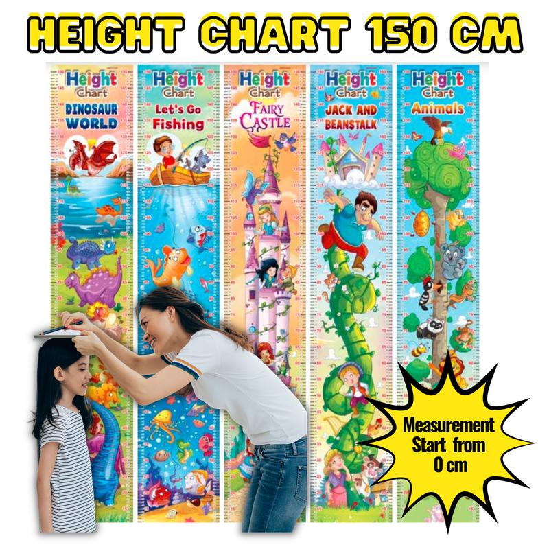 Height Measurement Chart Poster 150cm Kids Hight Chart Ukura - TikTok ...