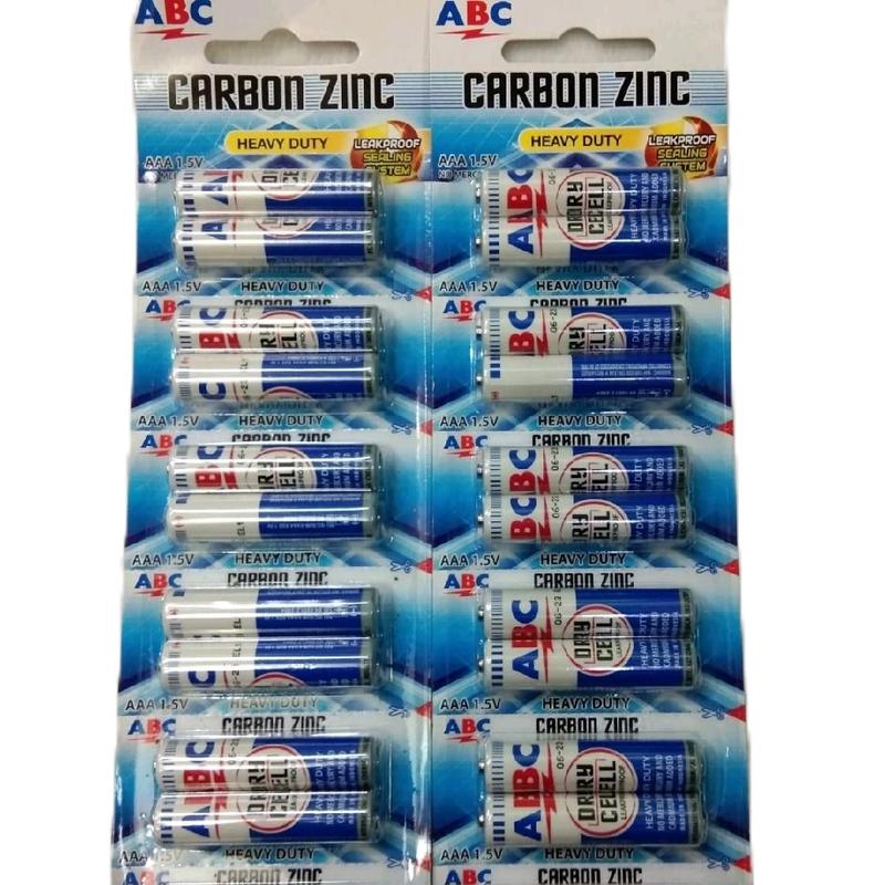 Baterai Batere Battery ABC CARBON ZINC AAA A3 BIRU BATRE REMOTE AC TC ...