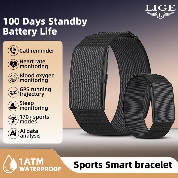 Jual LIGE NO Screen Smart Wristbands With Heart Rate Sleep AI Health ...