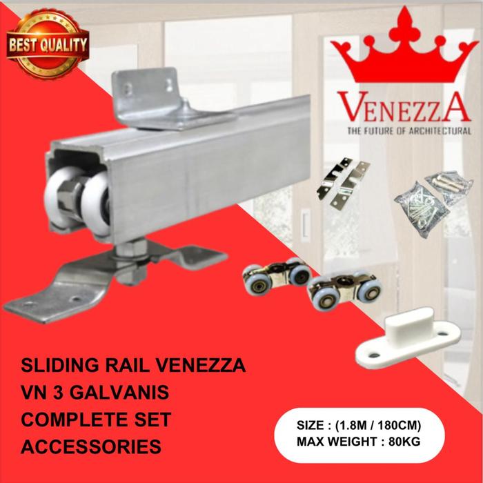 Jual Rel Galvanis Pintu Sliding/Geser Gantung Komplit Set VENEZZA VN 3 ...