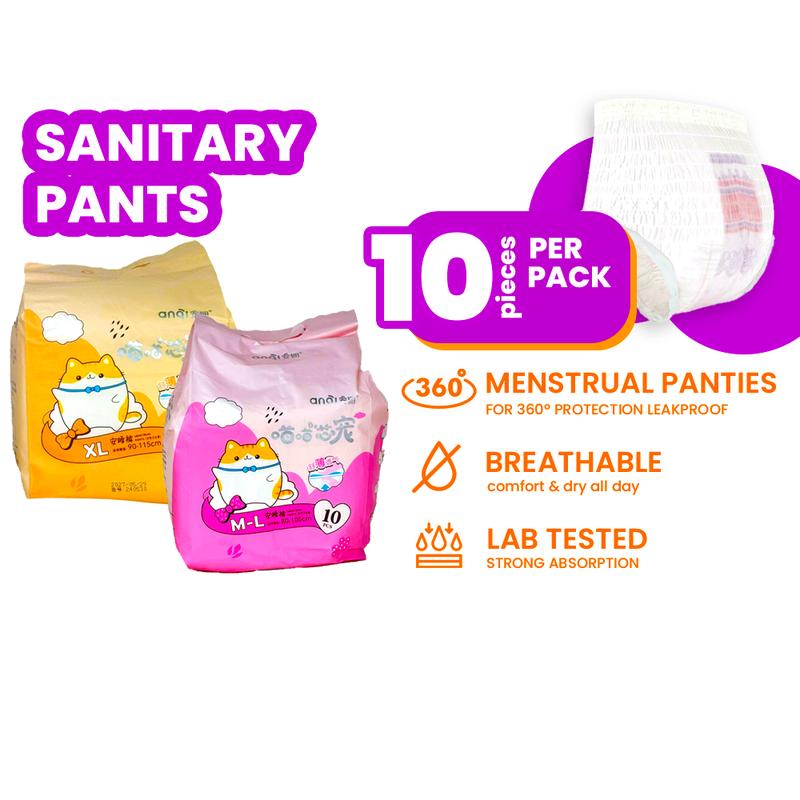 (SANITARY PANTS) ML/XL 10pcs Day Night Use Sanitary Menstrual - TikTok ...